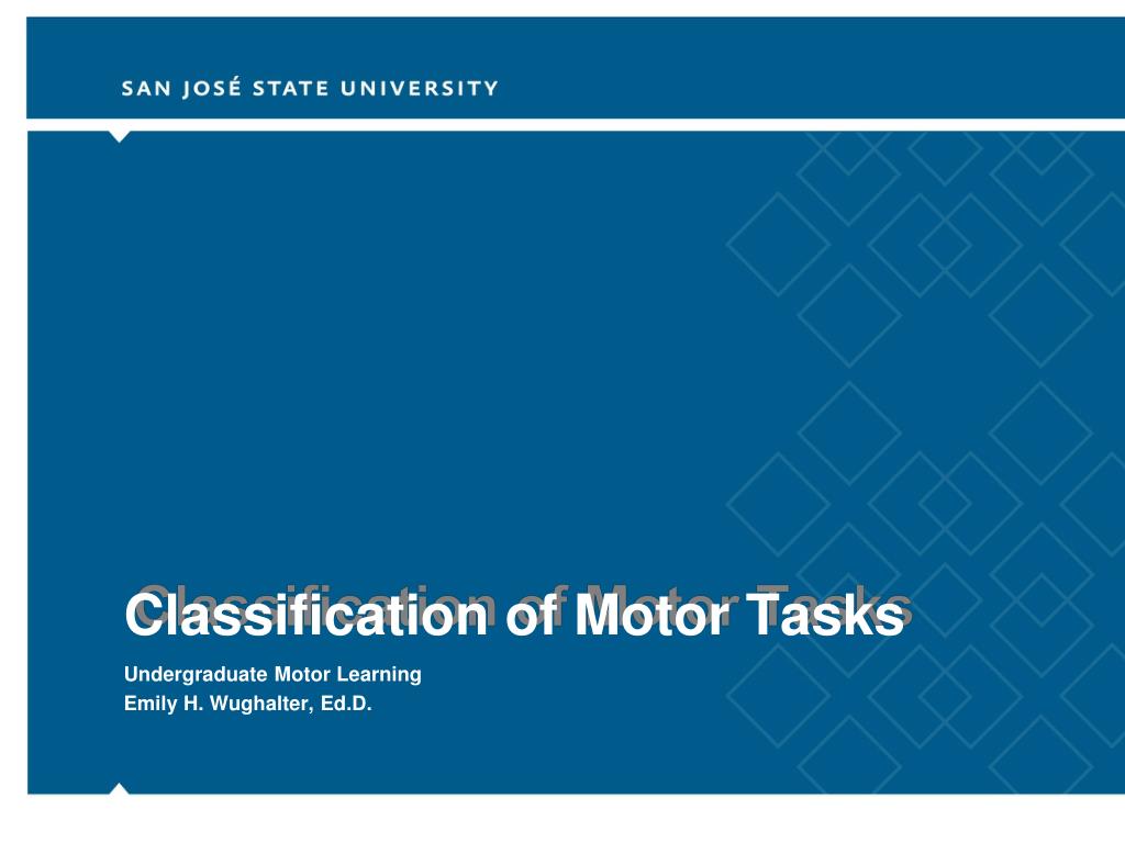 PPT - Classification of Motor Tasks PowerPoint Presentation, free ...