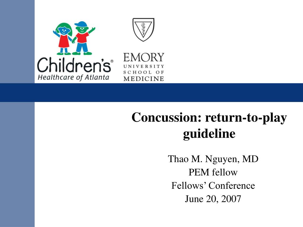PPT - Concussion: return-to-play guideline PowerPoint Presentation ...