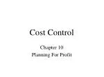 PPT - COST CONTROL PowerPoint Presentation, free download - ID:1641114