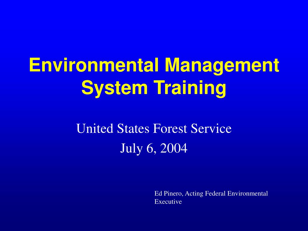 PPT - Environmental Management System Training PowerPoint Presentation ...