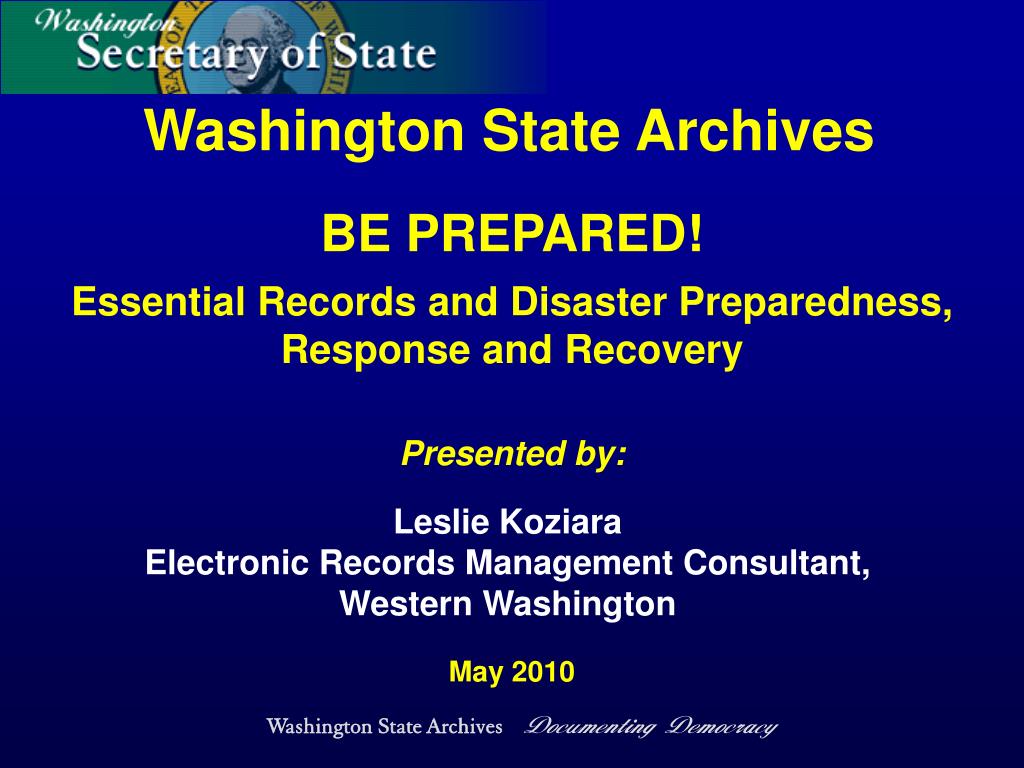 PPT - Washington State Archives PowerPoint Presentation, free download ...
