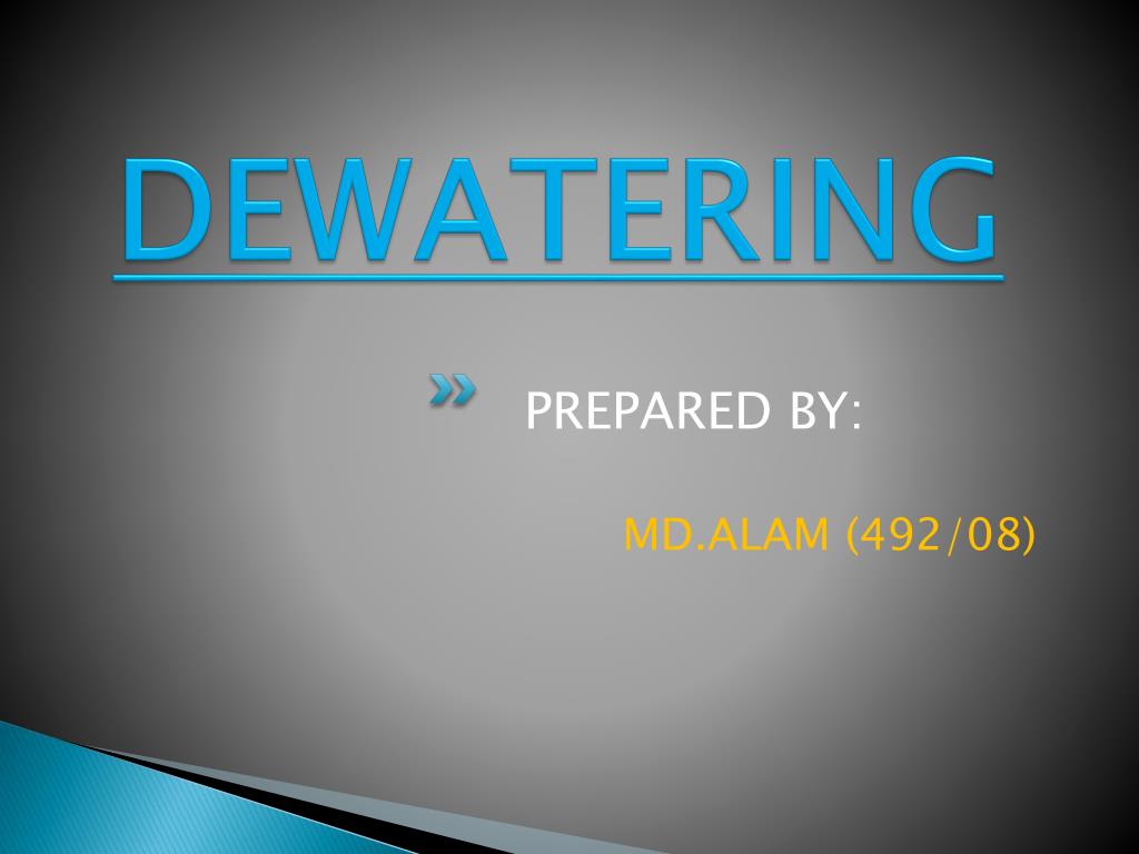 PPT - DEWATERING PowerPoint Presentation, free download - ID:646120