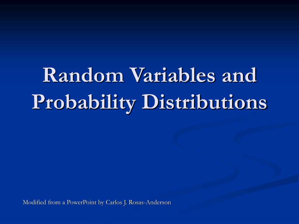 PPT - Random Variables and Probability Distributions PowerPoint ...