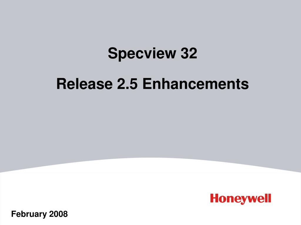 PPT - Specview 32 Release 2.5 Enhancements PowerPoint Presentation ...