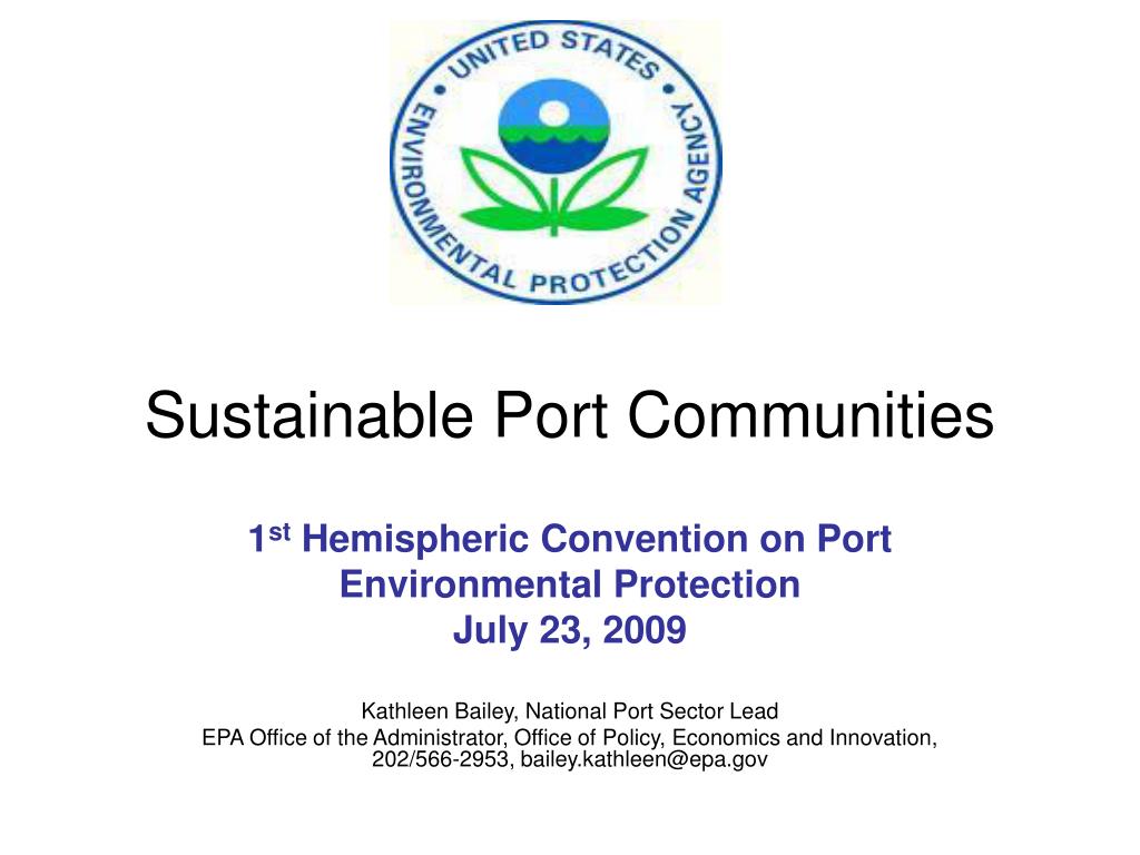 PPT - Sustainable Port Communities PowerPoint Presentation, free ...