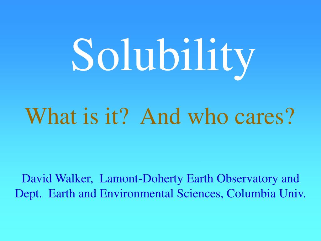 PPT - Solubility PowerPoint Presentation, free download - ID:648513