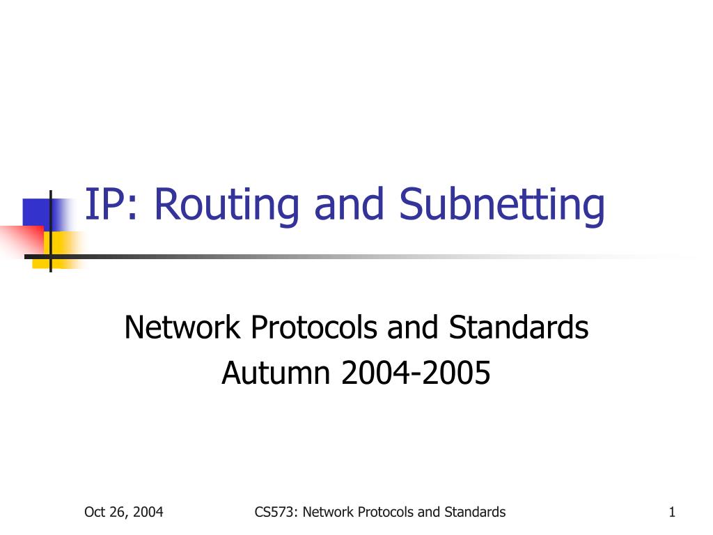 PPT - IP: Routing and Subnetting PowerPoint Presentation, free download ...