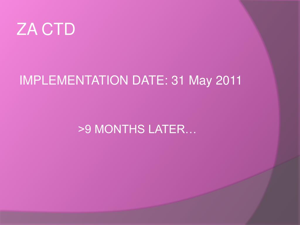 PPT - ZA CTD PowerPoint Presentation, free download - ID:649528