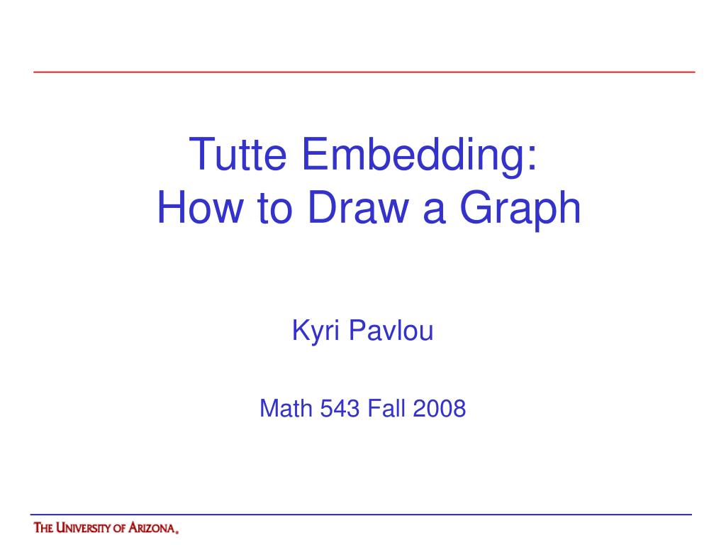 PPT - Tutte Embedding: How to Draw a Graph PowerPoint Presentation ...
