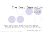 PPT - Lost Generation PowerPoint Presentation, free download - ID:2375731