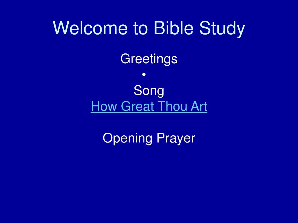 PPT - Welcome to Bible Study PowerPoint Presentation, free download ...