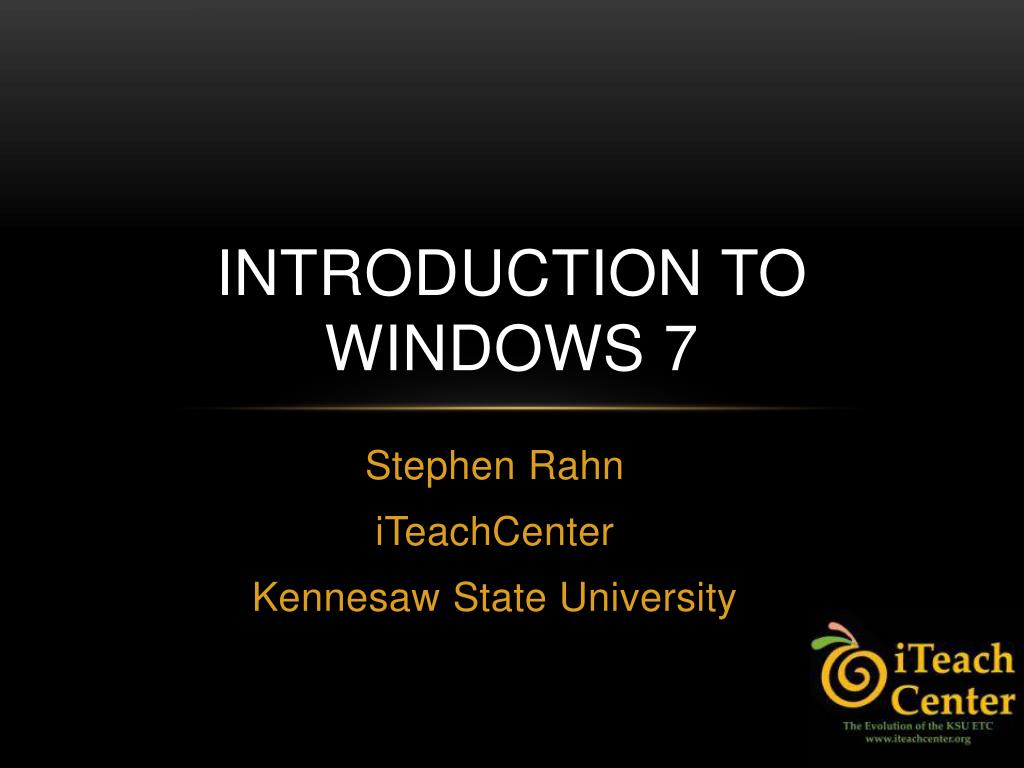 PPT - Introduction to Windows 7 PowerPoint Presentation, free download ...
