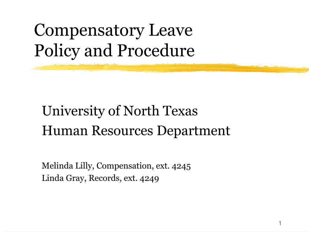 PPT - Compensatory Leave Policy and Procedure PowerPoint Presentation ...