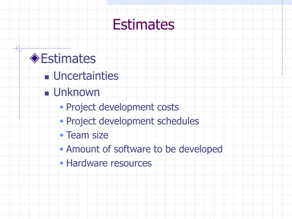 PPT - Estimates PowerPoint Presentation, free download - ID:655077