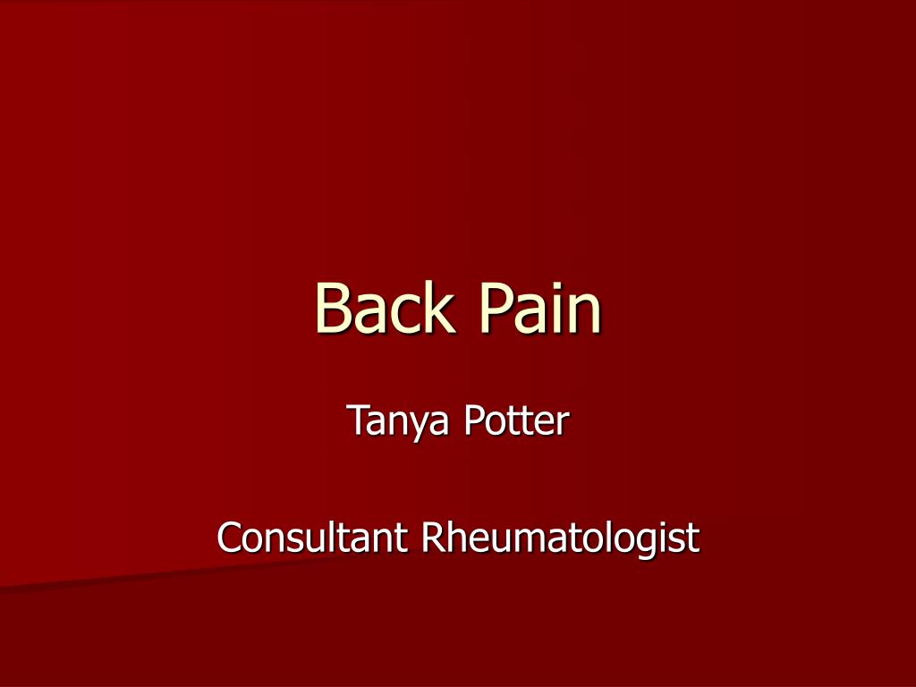 PPT - Back Pain PowerPoint Presentation, free download - ID:655108