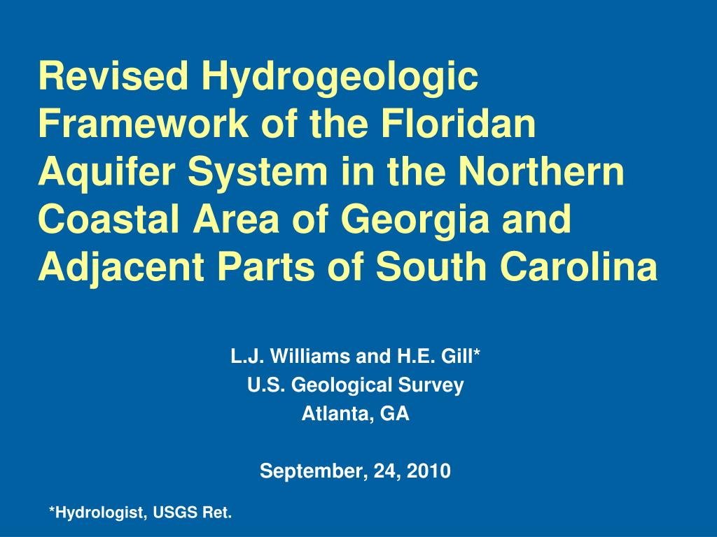 PPT - Revised Hydrogeologic Framework of the Floridan Aquifer System in ...