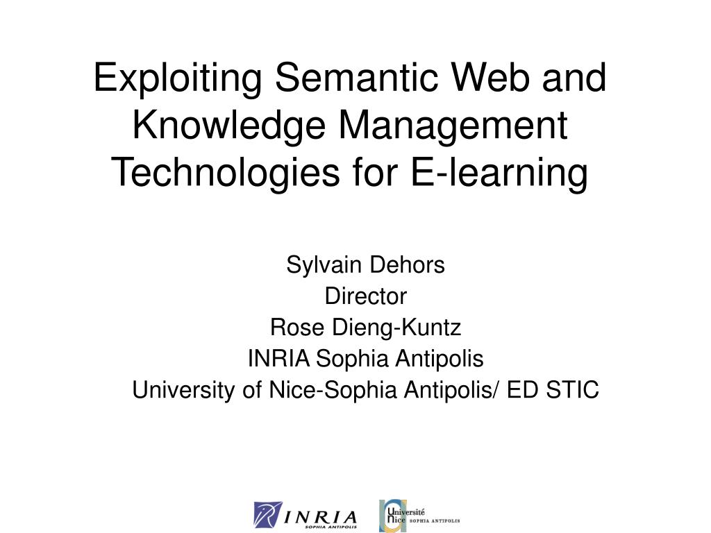 Ppt Exploiting Semantic Web And Knowledge Management Technologies For E Learning Powerpoint