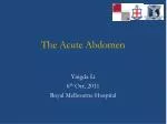 PPT - The Acute Abdomen PowerPoint Presentation, free download - ID:173923