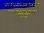 PPT - Design of Engineering Experiments Two-Level Factorial Designs ...