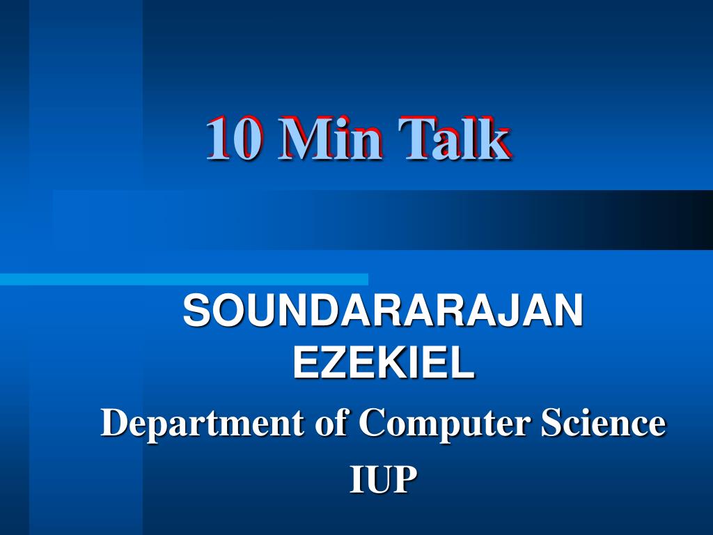 PPT - 10 Min Talk PowerPoint Presentation, free download - ID:659320