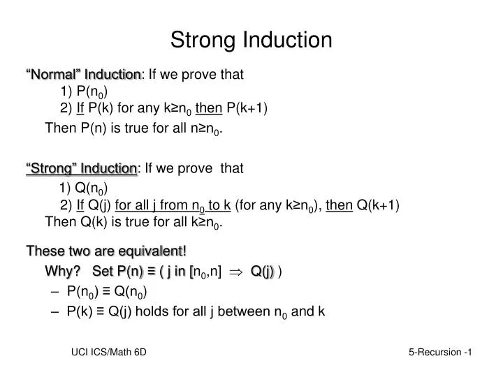 PPT Strong Induction PowerPoint Presentation Free Download ID 6596