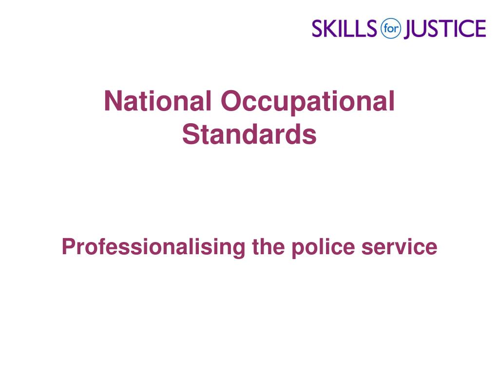 PPT - National Occupational Standards PowerPoint Presentation, free ...