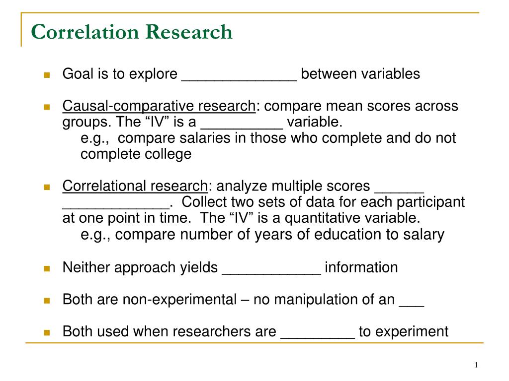 PPT - Correlation Research PowerPoint Presentation, free download - ID ...