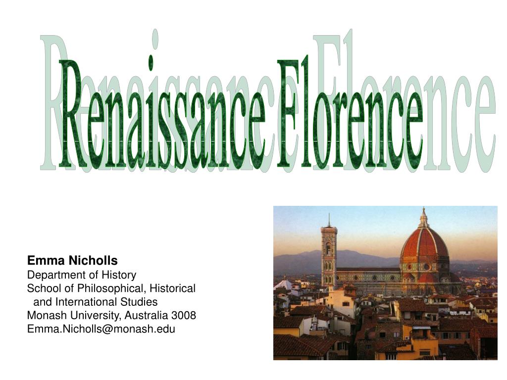 PPT - Renaissance Florence PowerPoint Presentation, free download - ID ...