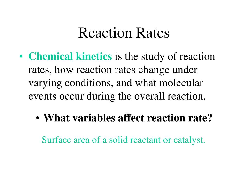 PPT - Reaction Rates PowerPoint Presentation, free download - ID:661826