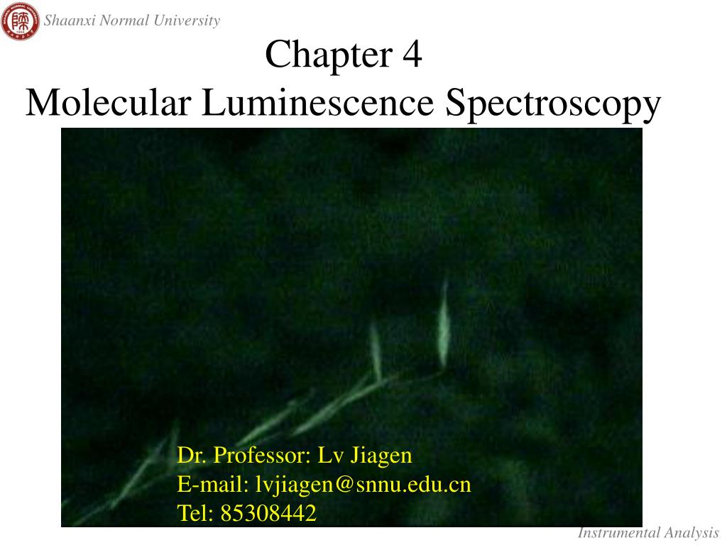 PPT - Chapter 4 Molecular Luminescence Spectroscopy PowerPoint ...