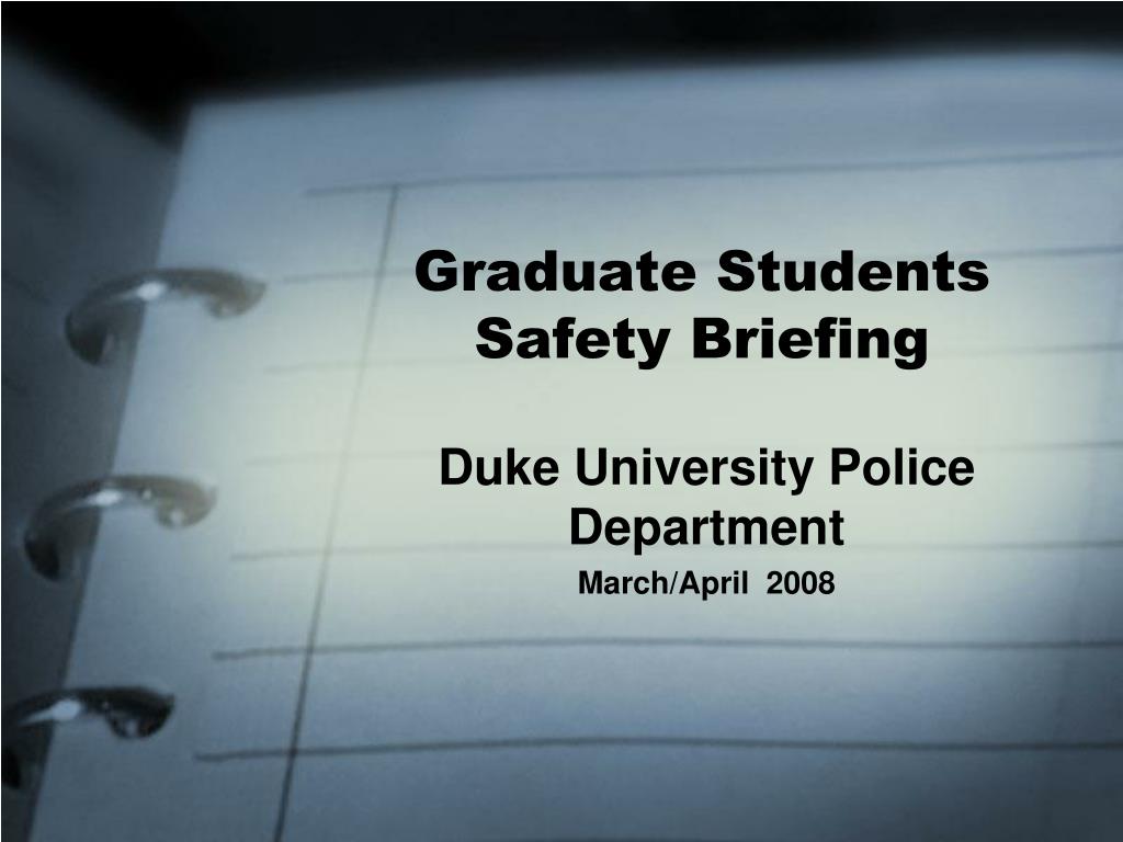 PPT - Graduate Students Safety Briefing PowerPoint Presentation, free ...