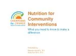 PPT - Community Nutrition PowerPoint Presentation, free download - ID ...