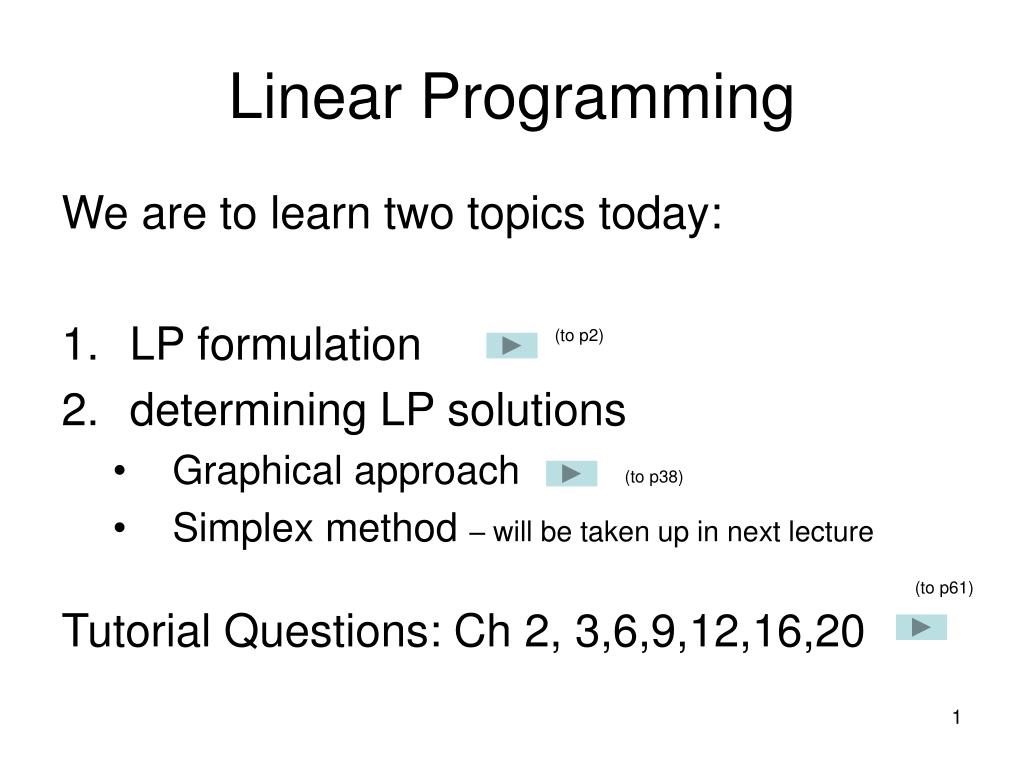 PPT - Linear Programming PowerPoint Presentation, free download - ID:665210