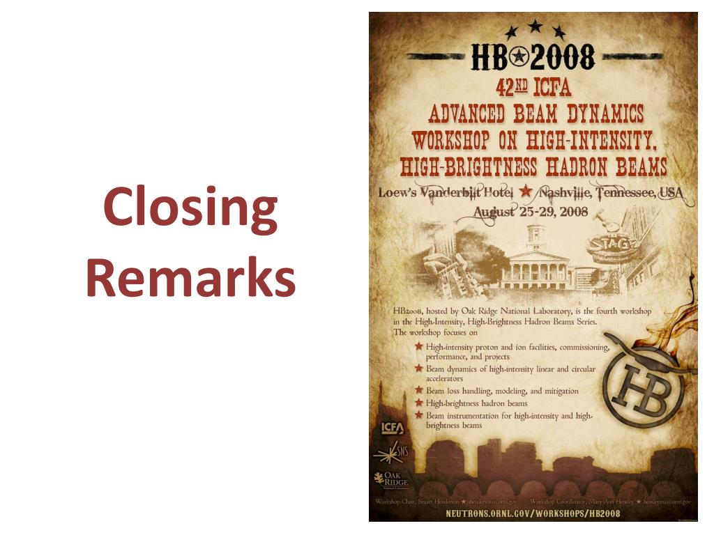 PPT - Closing Remarks PowerPoint Presentation, free download - ID:665770
