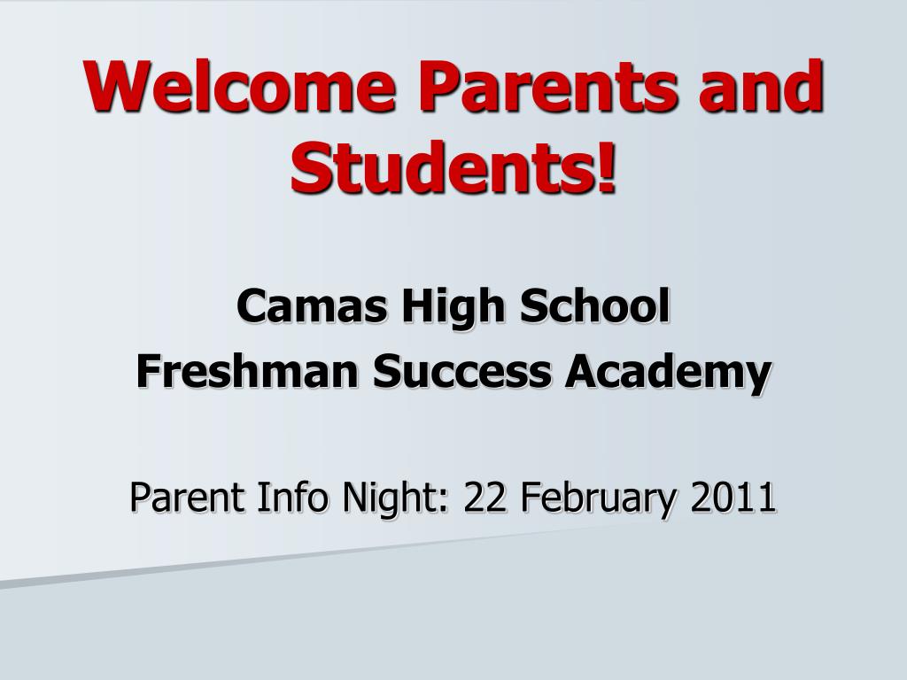 PPT - Welcome Parents and Students! PowerPoint Presentation, free ...