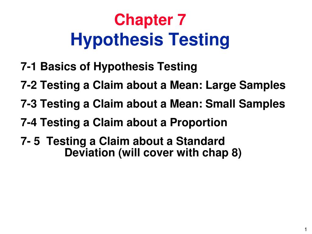 PPT - Chapter 7 Hypothesis Testing PowerPoint Presentation, free ... PPT - Chapter 7 Hypothesis Testing PowerPoint Presentation, free ...