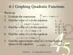 PPT - 9-1 Graphing Quadratic Functions PowerPoint Presentation, free ...