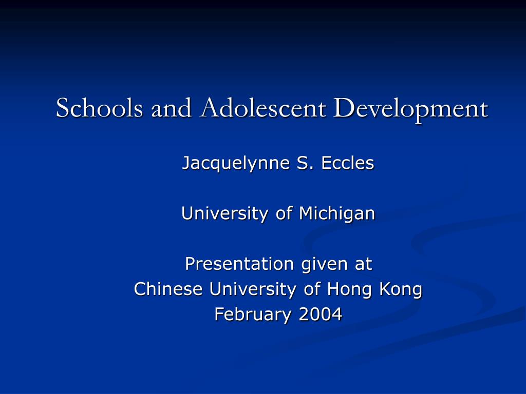 PPT - Schools and Adolescent Development PowerPoint Presentation, free ...