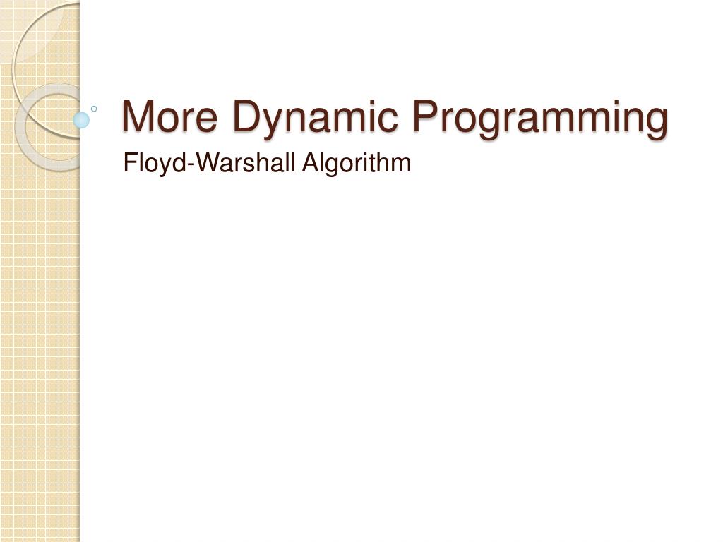 PPT - More Dynamic Programming PowerPoint Presentation, free download ...