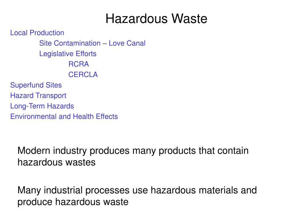 PPT - Hazardous Waste PowerPoint Presentation, free download - ID:66934
