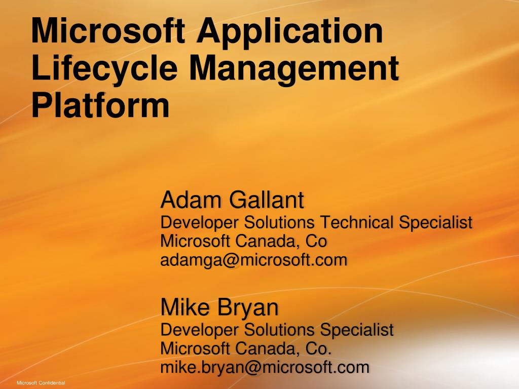 PPT - Microsoft Application Lifecycle Management Platform PowerPoint ...