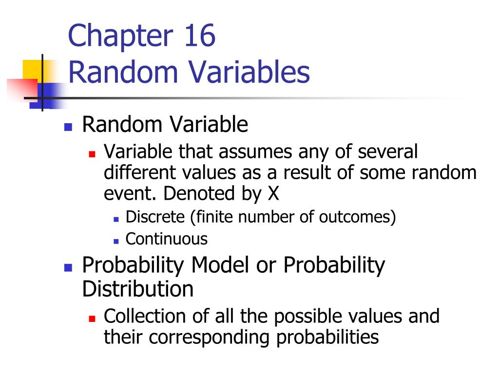 PPT - Chapter 16 Random Variables PowerPoint Presentation, free download - ID:670987