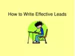 PPT - Writing an effective lead/hook PowerPoint Presentation, free ...