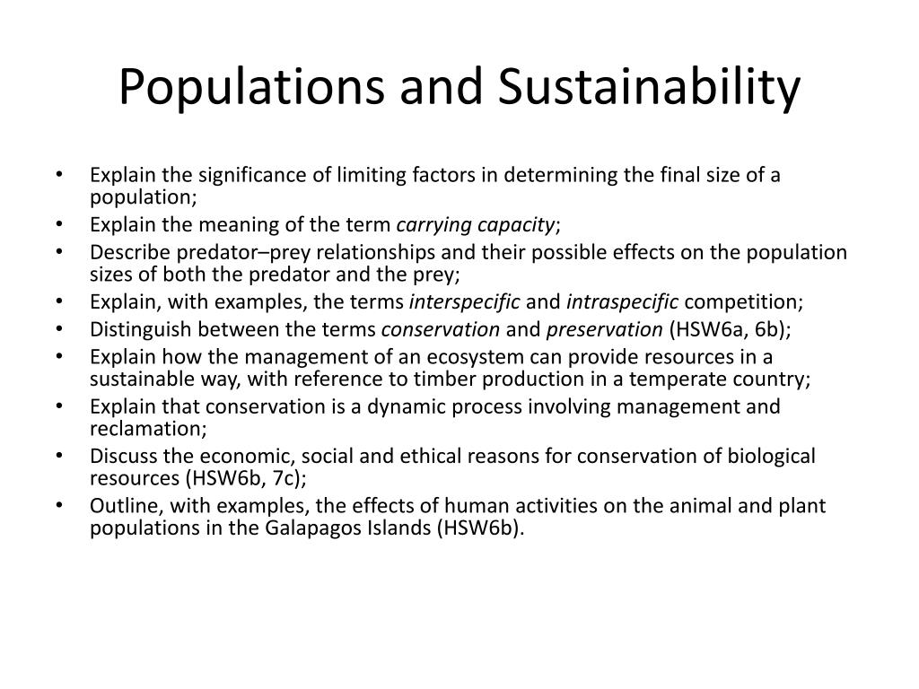 PPT - Populations and Sustainability PowerPoint Presentation, free download - ID:673837