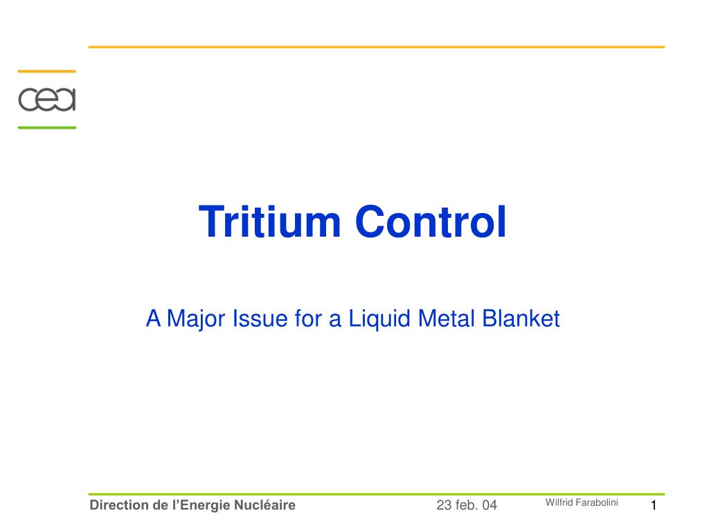 PPT - Tritium Control PowerPoint Presentation, free download - ID:675265