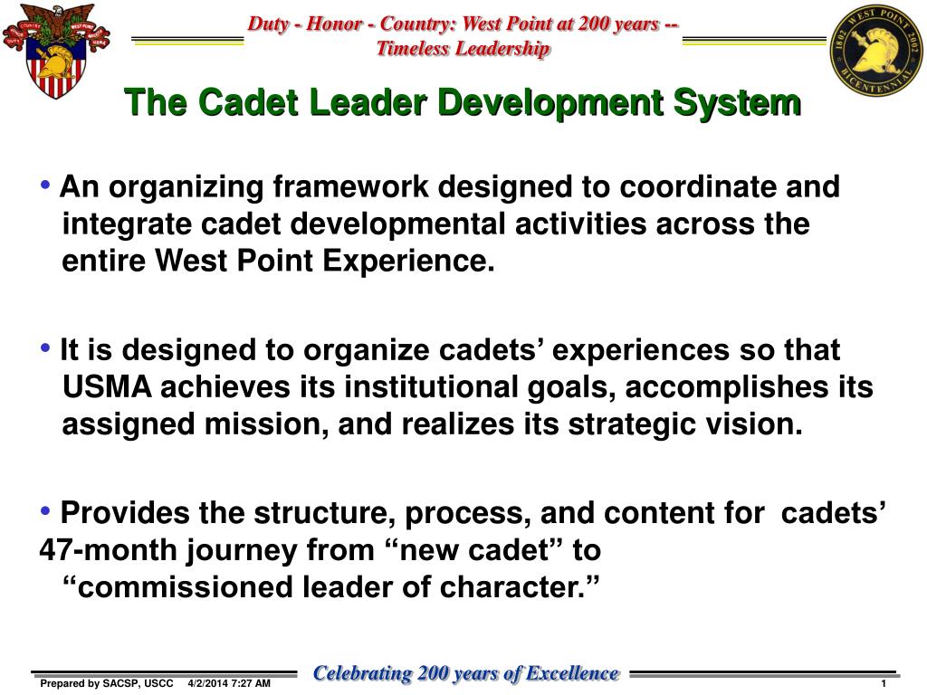 PPT - The Cadet Leader Development System PowerPoint Presentation, free ...