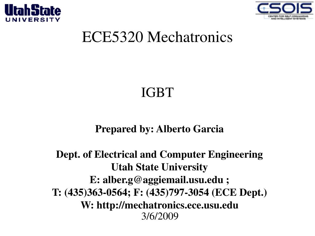 PPT - ECE5320 Mechatronics IGBT PowerPoint Presentation, free download ...