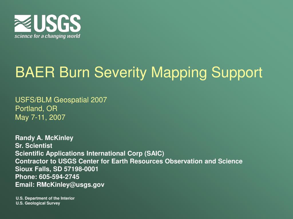 PPT - BAER Burn Severity Mapping Support PowerPoint Presentation, free ...