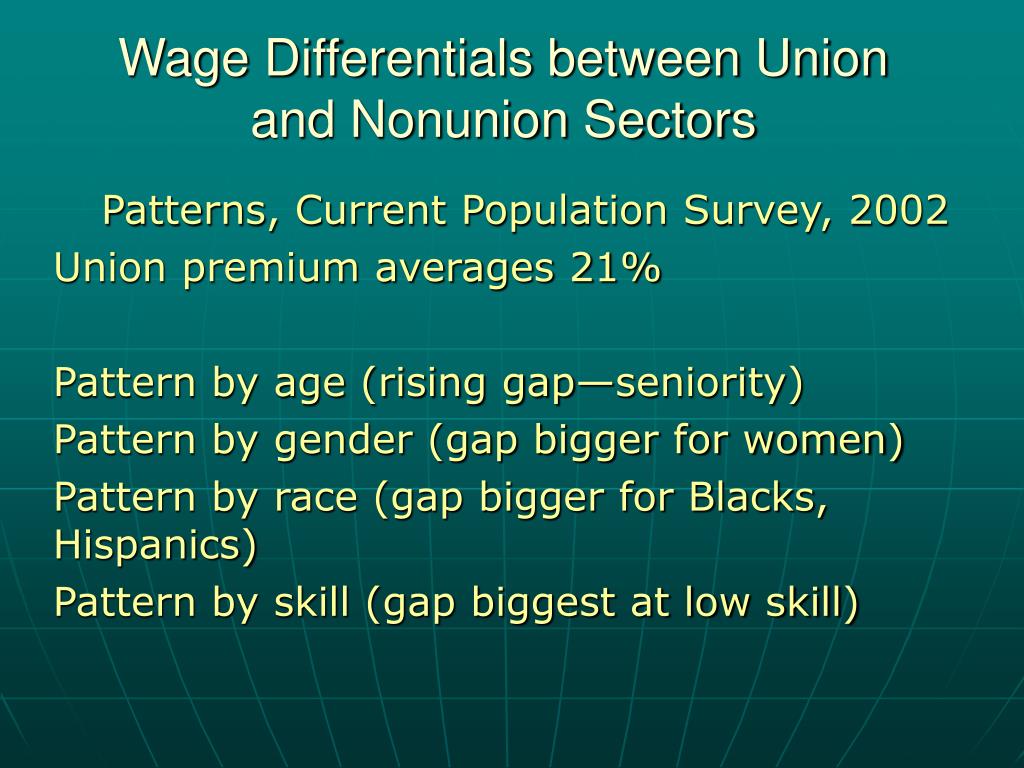 PPT - Wage Differentials between Union and Nonunion Sectors PowerPoint ...