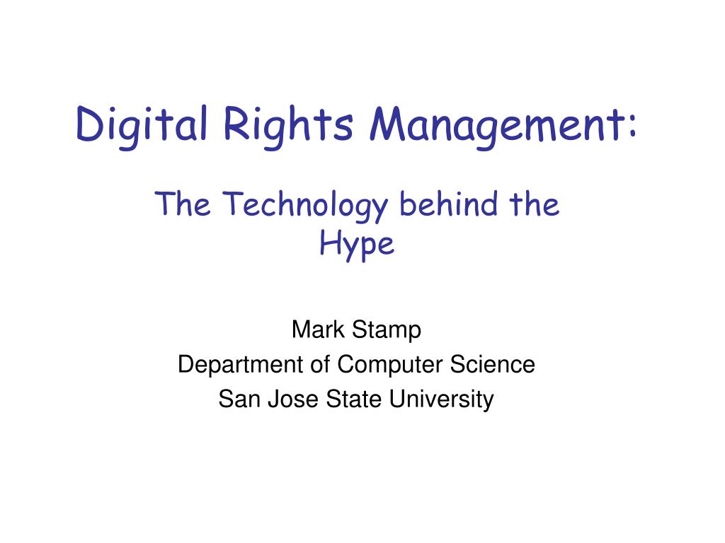 PPT - Digital Rights Management: PowerPoint Presentation, free download ...